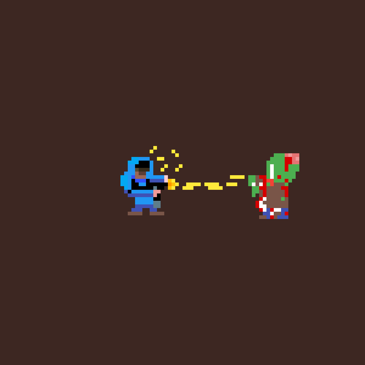 Pixilart - The undead zombie gun death sprite test by Goopymonster294