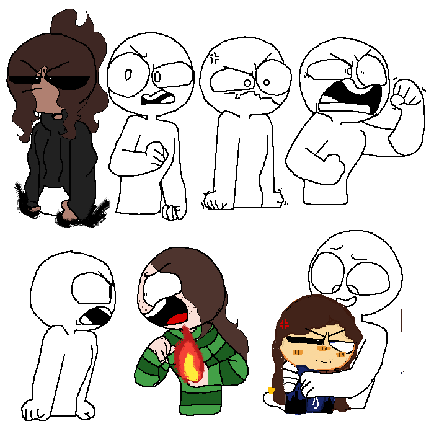 Editing angry collab - Free online pixel art drawing tool - Pixilart