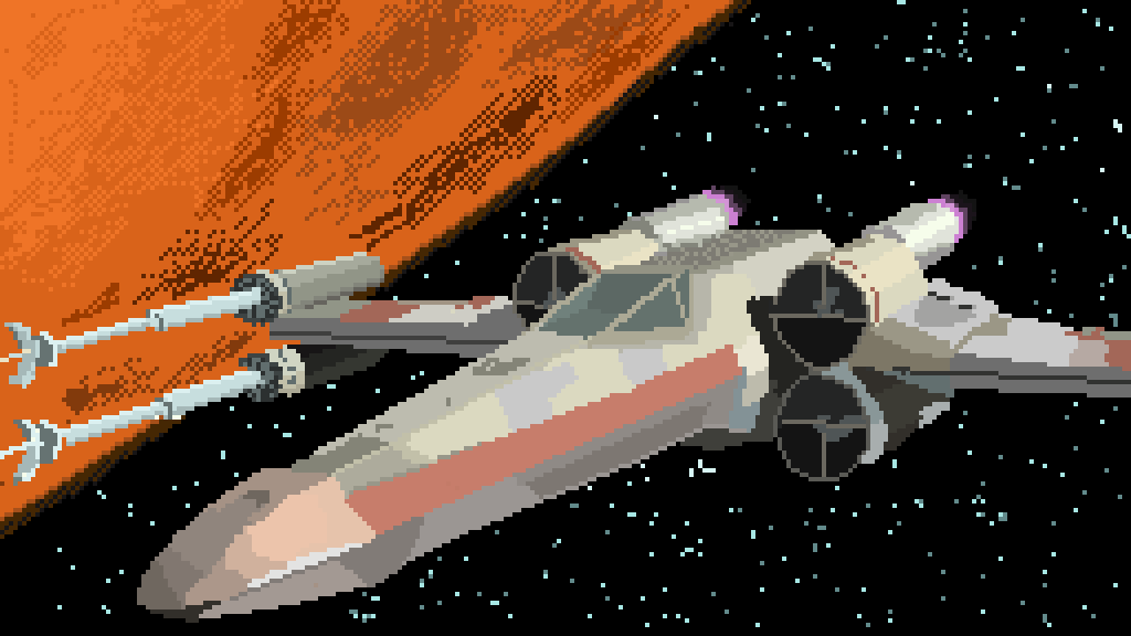 Editing X-Wing Starfighter GIF - Free online pixel art drawing tool ...