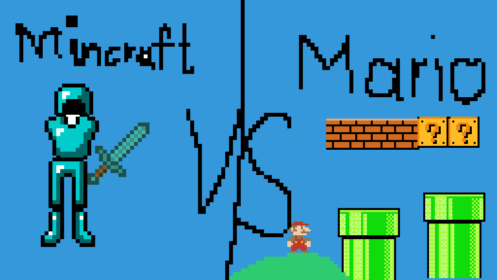 Editing Minecraft VS Mario!!!! - Free online pixel art drawing tool ...