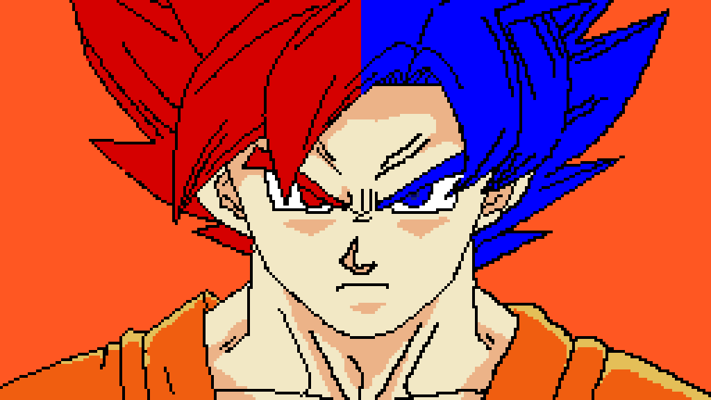 Pixilart - Goku Super Saiyan Glue by ZombieKing2019