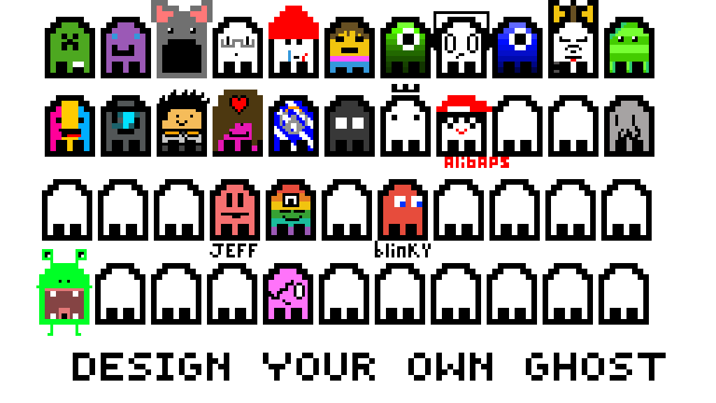 Editing design your own ghost - Free online pixel art drawing tool ...