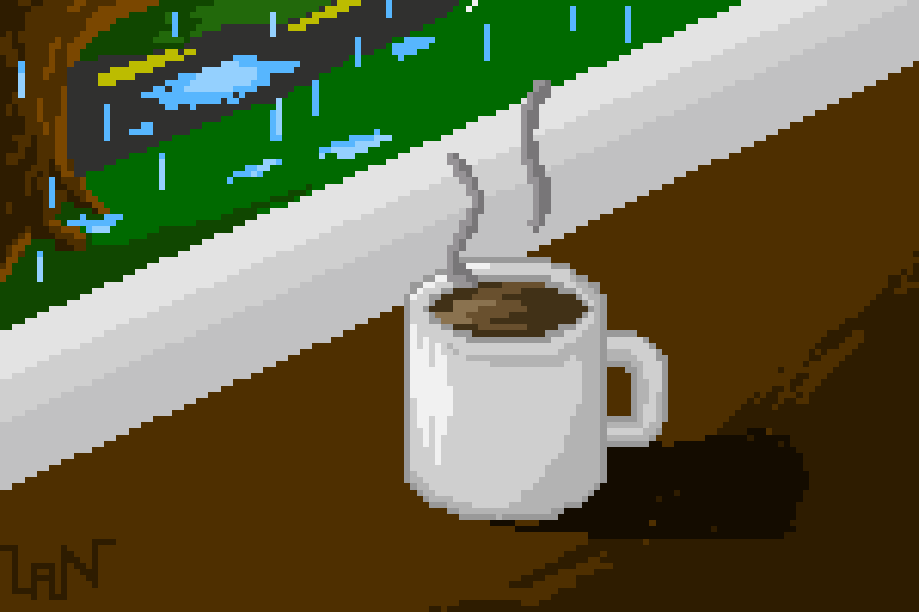 Pixilart - Drinking coffe by LockUnc
