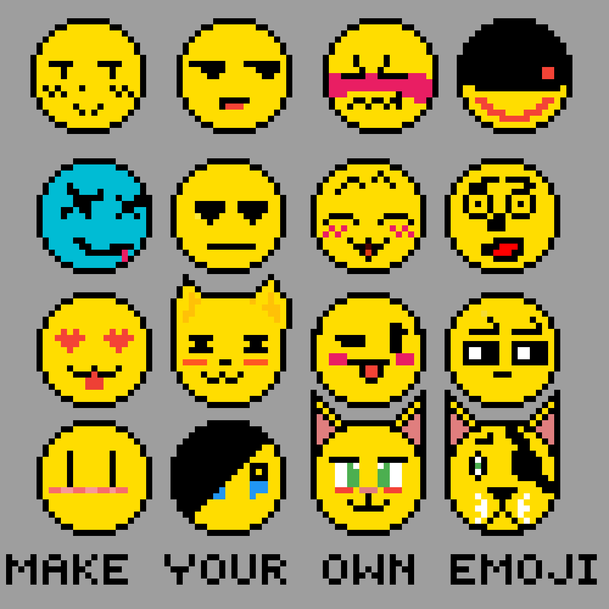 Editing Make ur emoji - Free online pixel art drawing tool - Pixilart