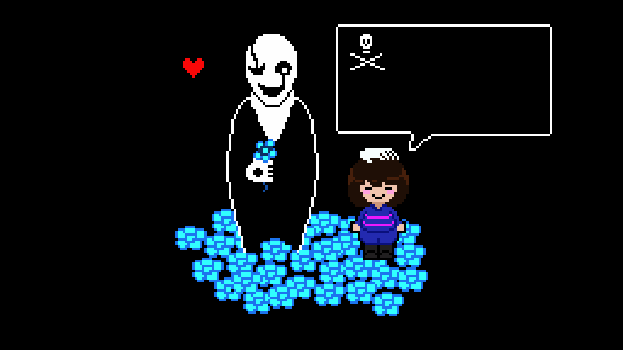 Pixilart - Gaster y Frisk by Mabimon