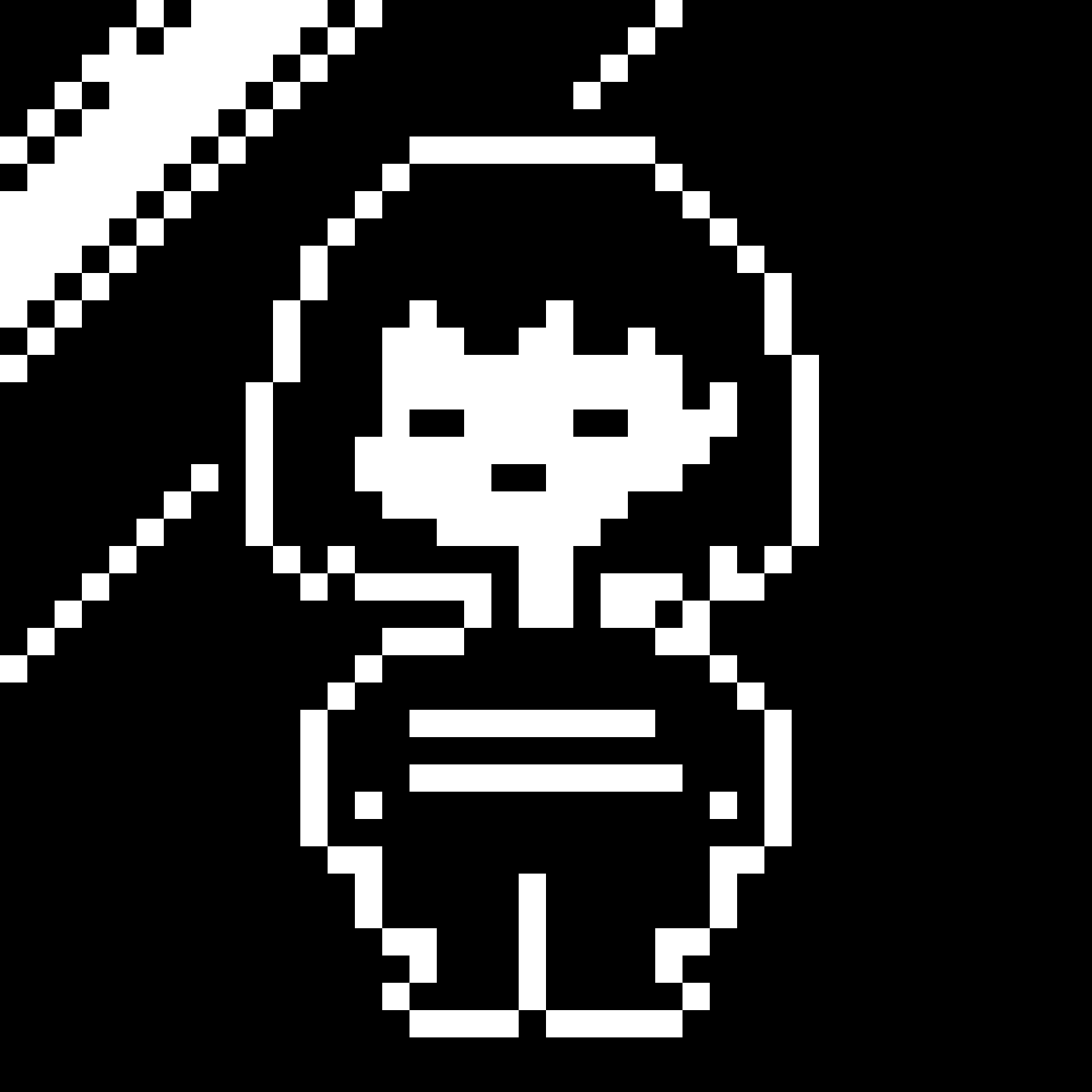 Pixilart - Frisk in Black and White by Skwiblelotl