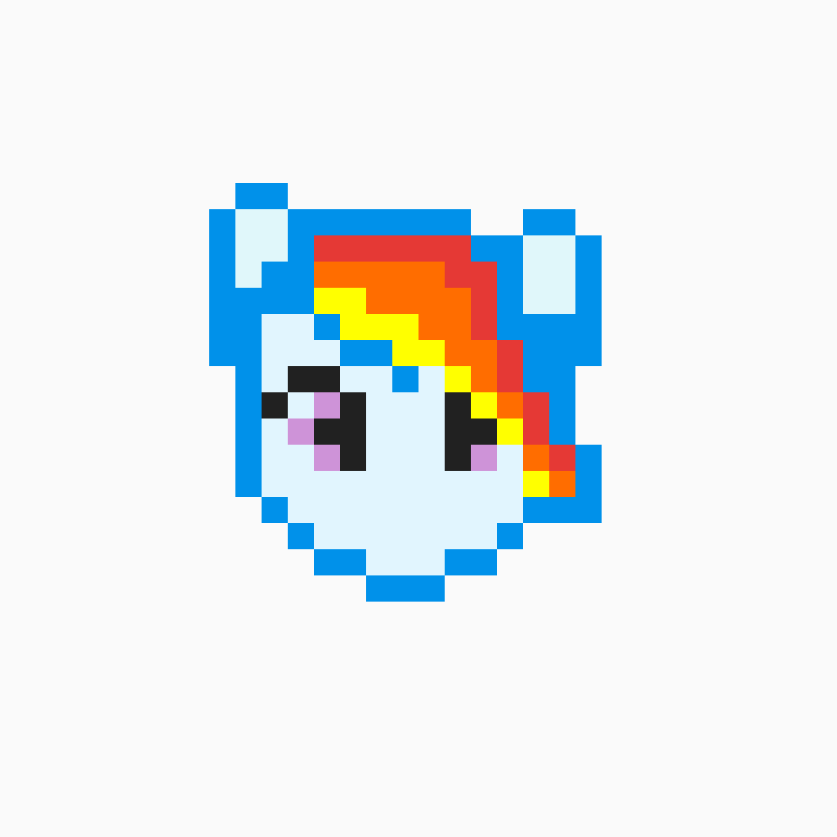 White Rainbow Dash Pixel Art Legoaizer & Artkal Beads Tutorial 8: Two