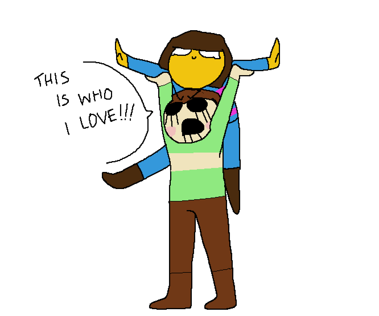 Editing frisk x chara - Free online pixel art drawing tool - Pixilart