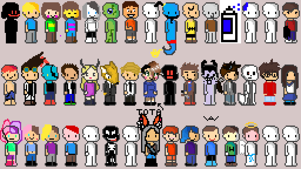 Editing The characters of real life - Free online pixel art drawing ...