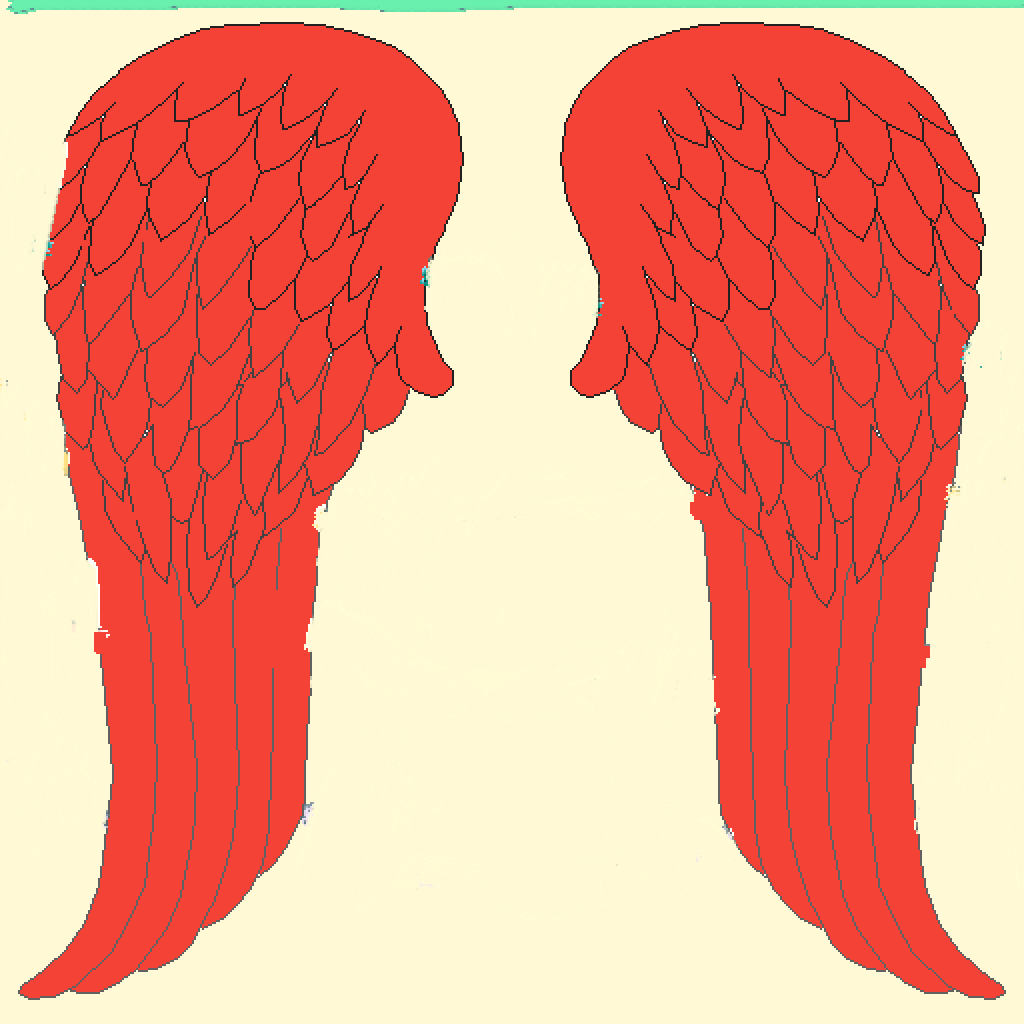 Editing Keigo Takami/ Hawks wings - Free online pixel art drawing tool ...