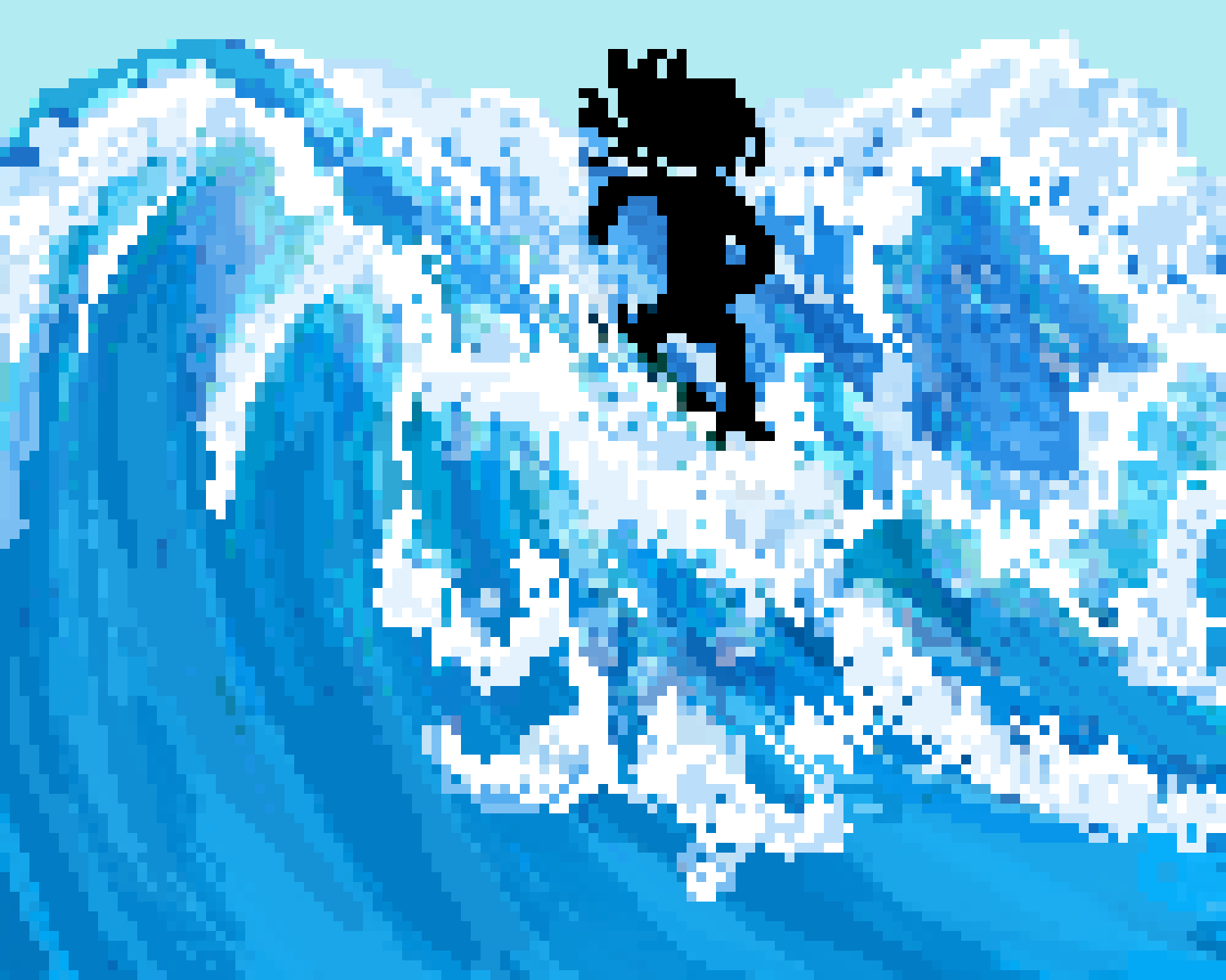 Pixilart - Weeee Surfing by Chomint19