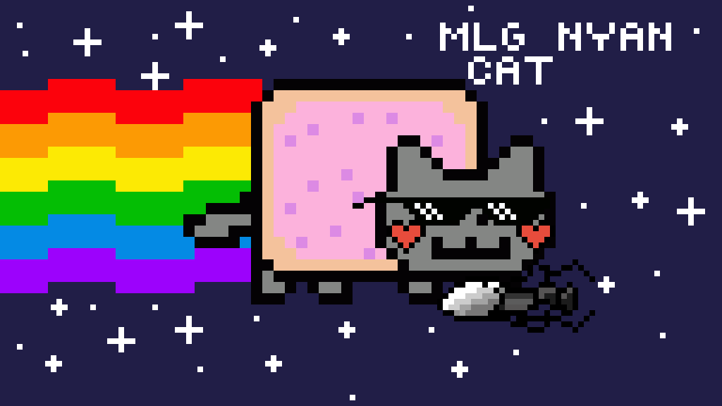 Pixilart - MLG nyan cat is back by man-I-hate-you