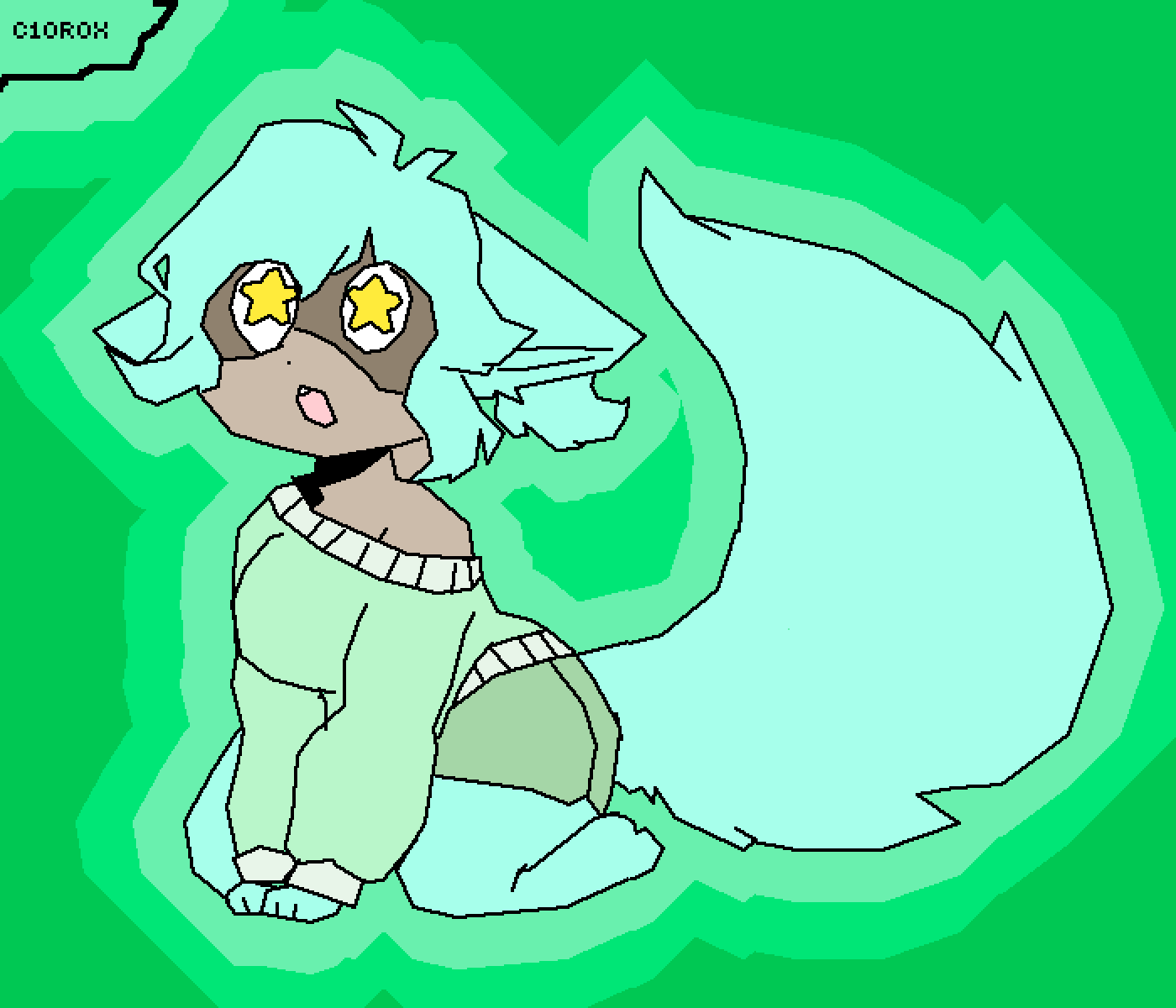 Pixilart - minty as a human by wolfus