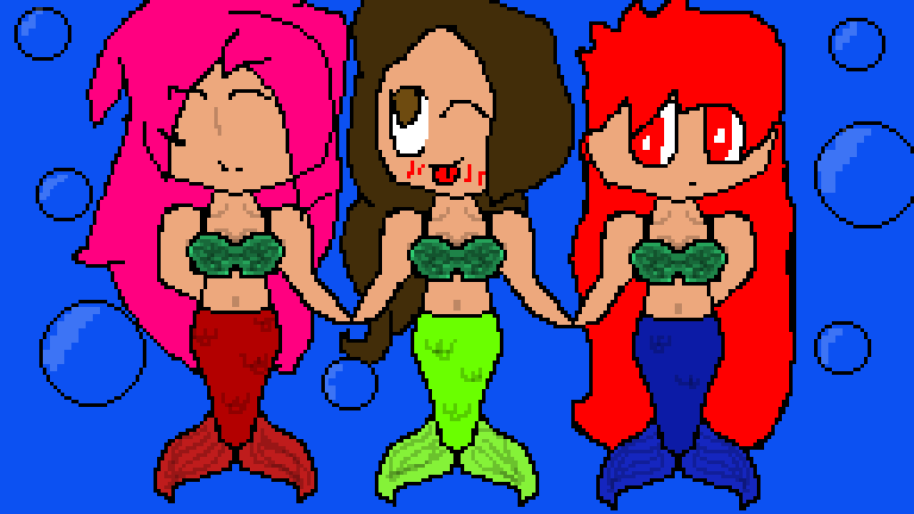 Pixilart - mermaid bestfriends collab! by MatrixOverload