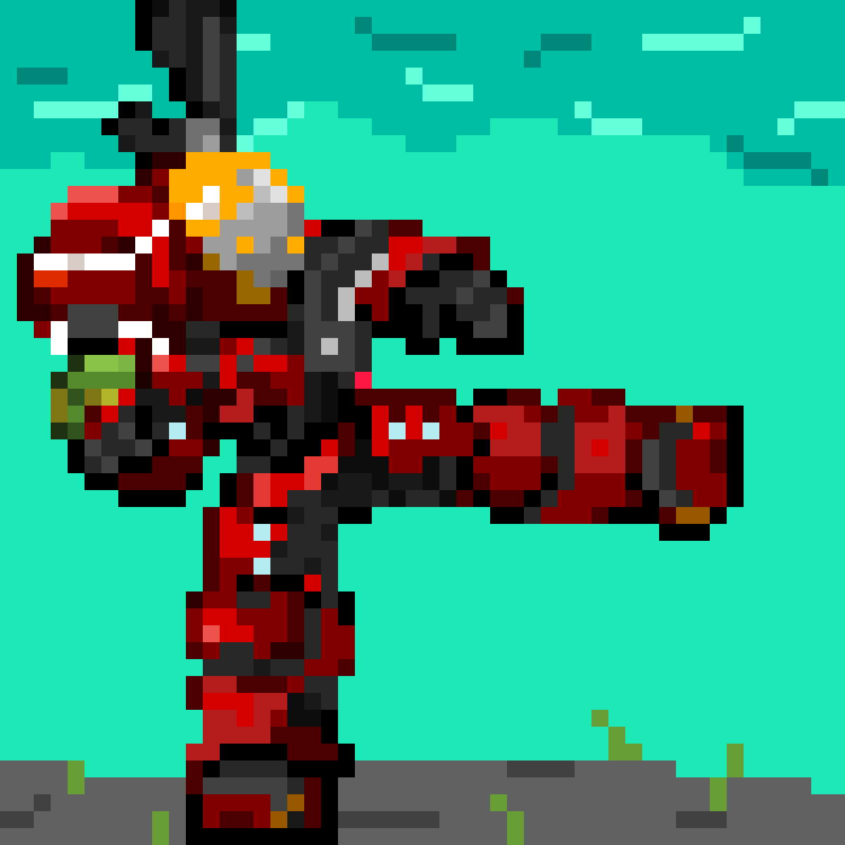 Halo Pixel Art Grid