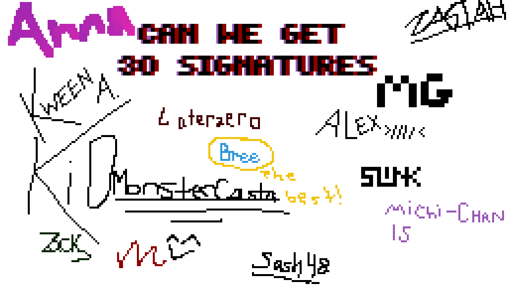 Editing Signatures - Free online pixel art drawing tool - Pixilart