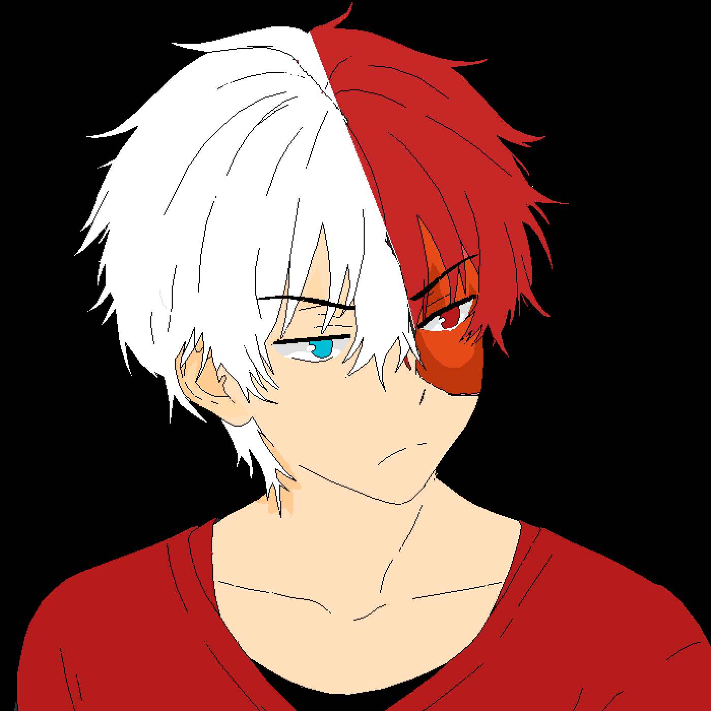 Editing shoto todoroki - Free online pixel art drawing tool - Pixilart