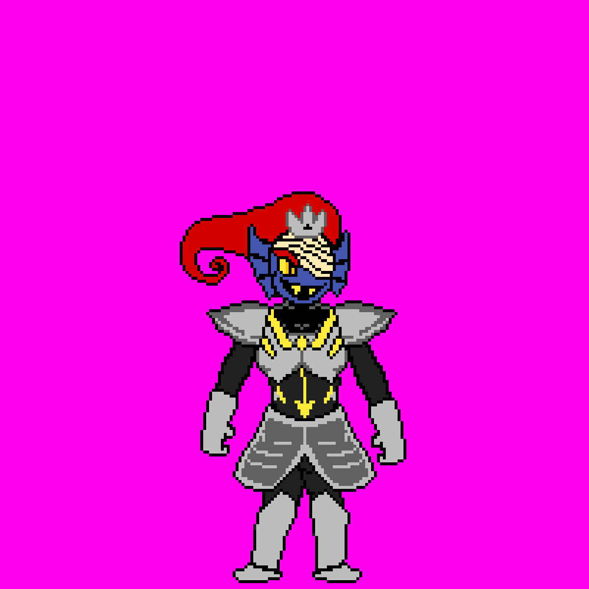 Pixilart - FNF Horror Undyne Idle by Dying-Artist