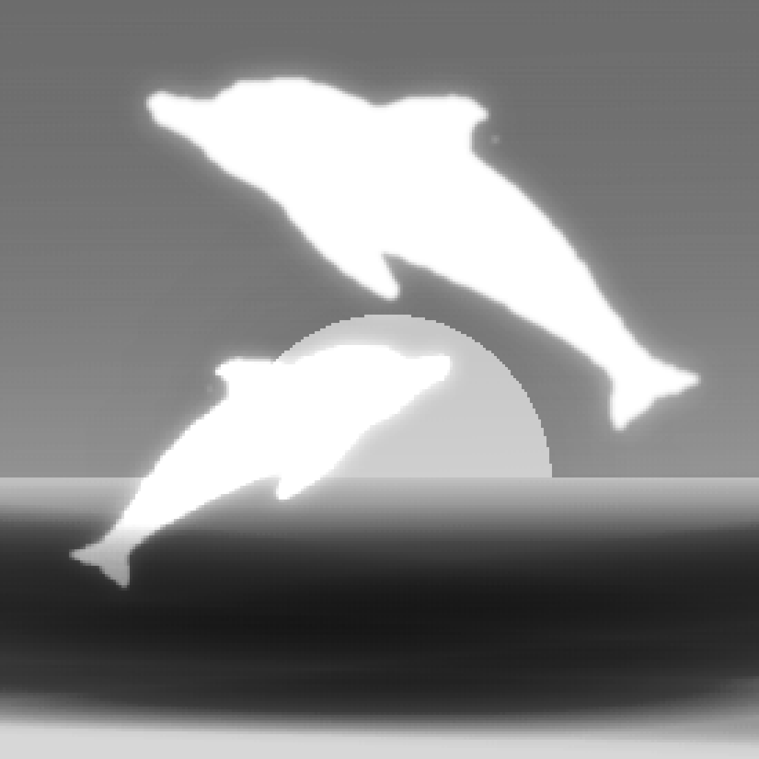 Pixilart - Dolphins B W profile pic by DrawForce