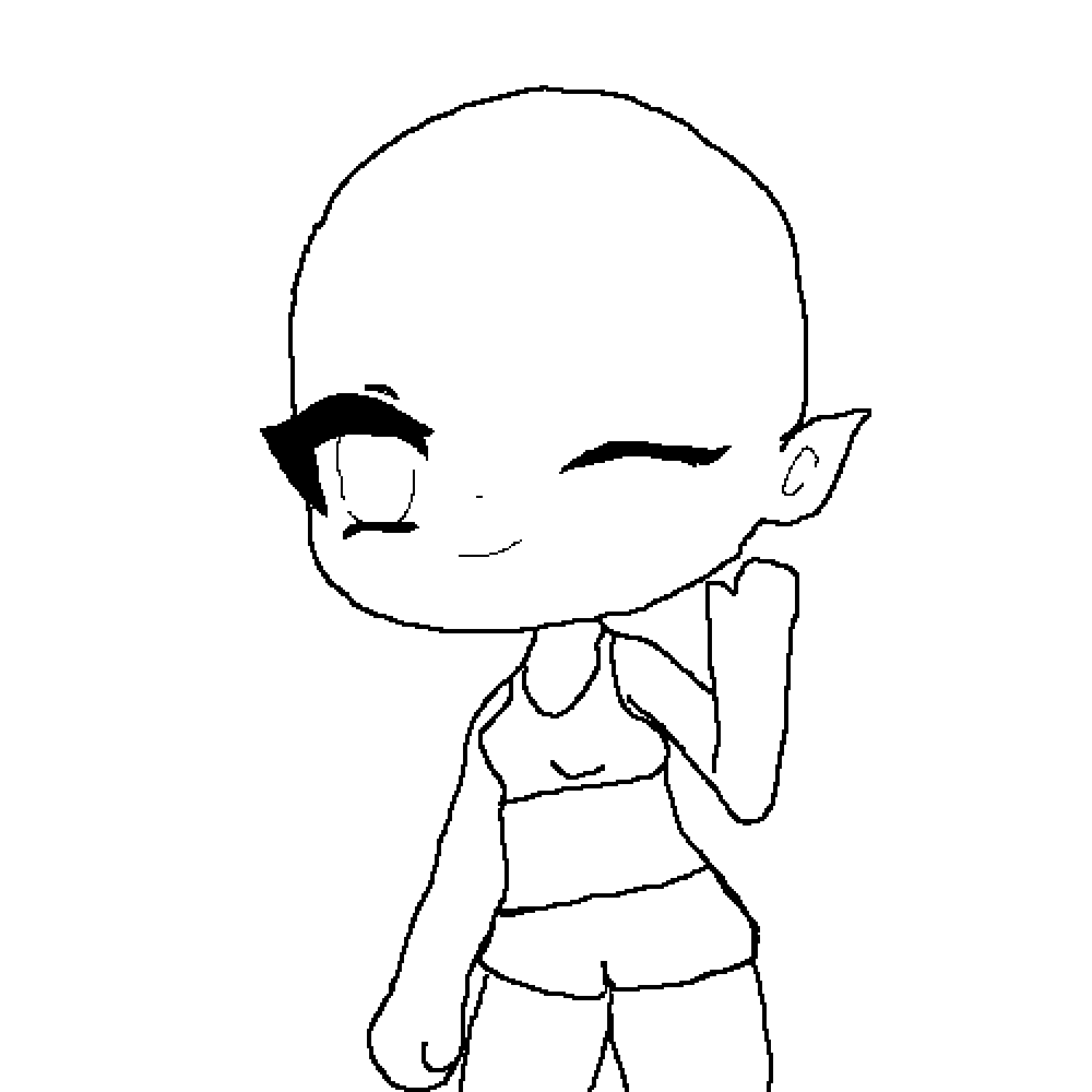 Pixilart - Gacha base by X-BerrySweet-X