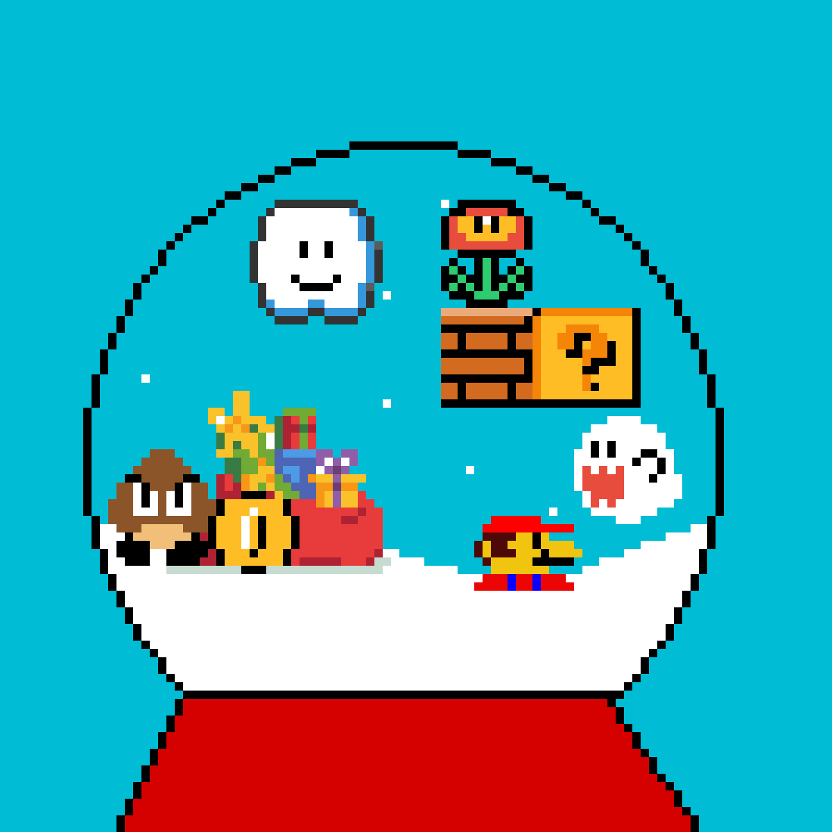 Pixilart - Mario Snow Globe by Keypence1234