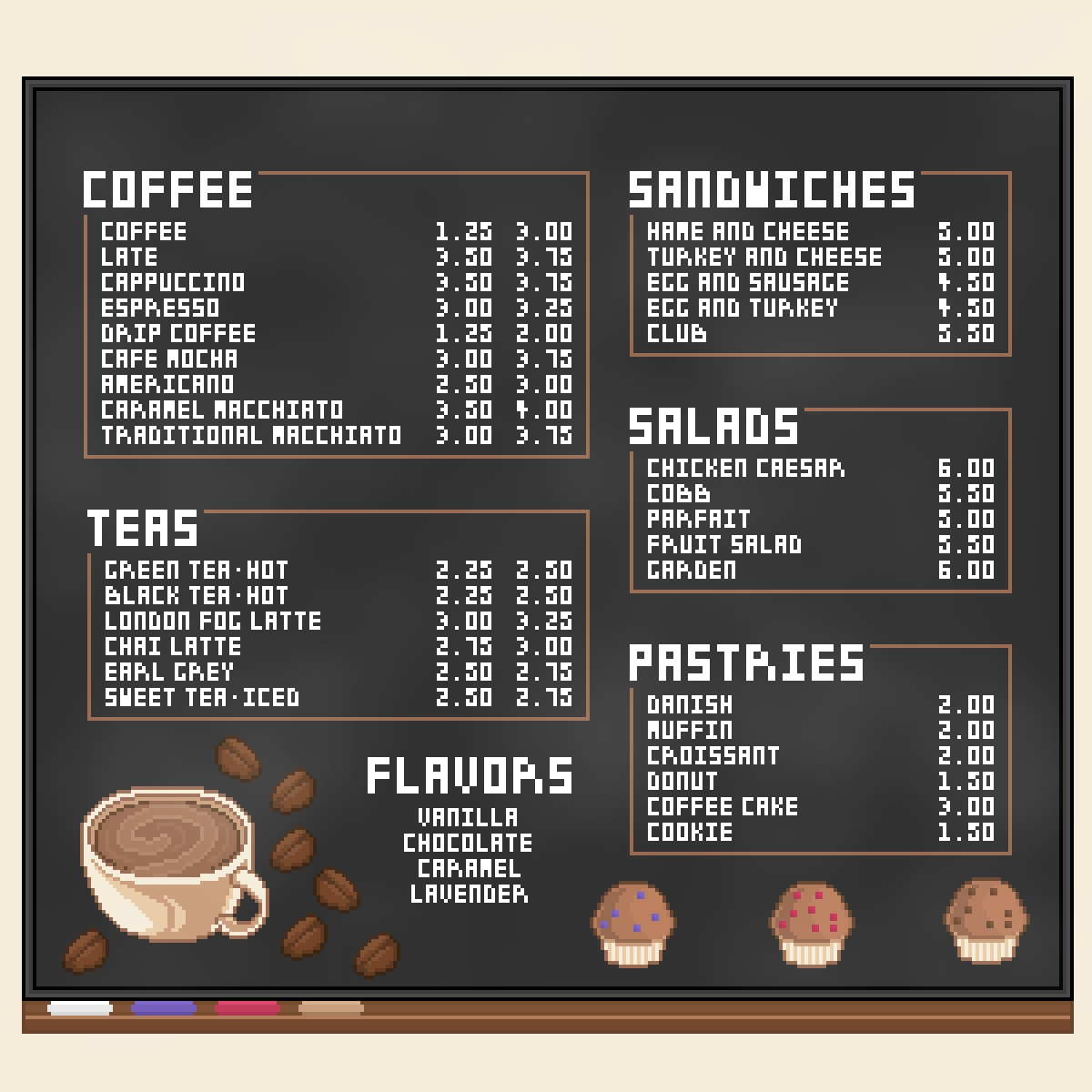 Pixilart - Chalkboard Menu by Curry-Boy