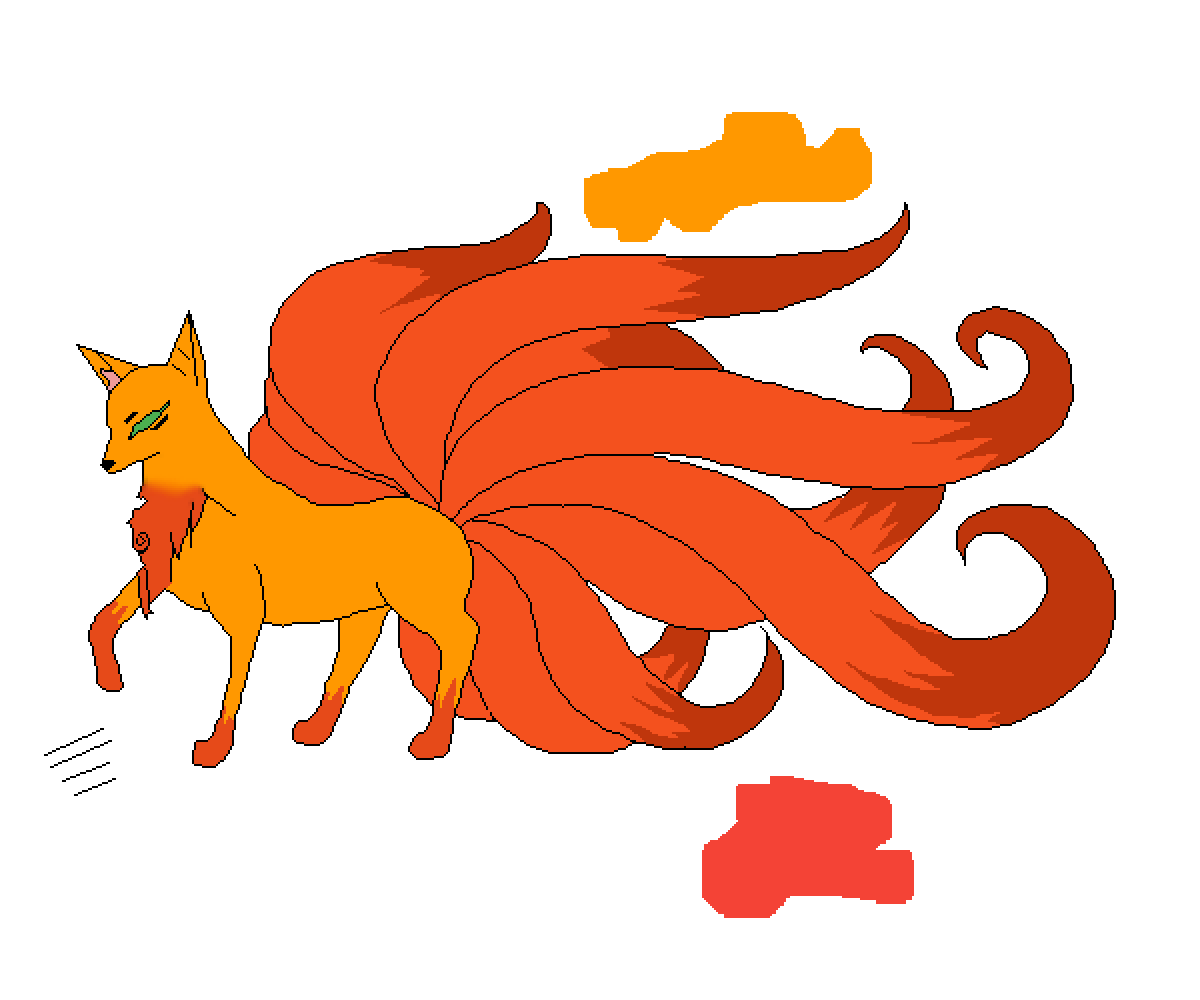 Pixilart - Kitsune (Ninetails) Base by KatKid77