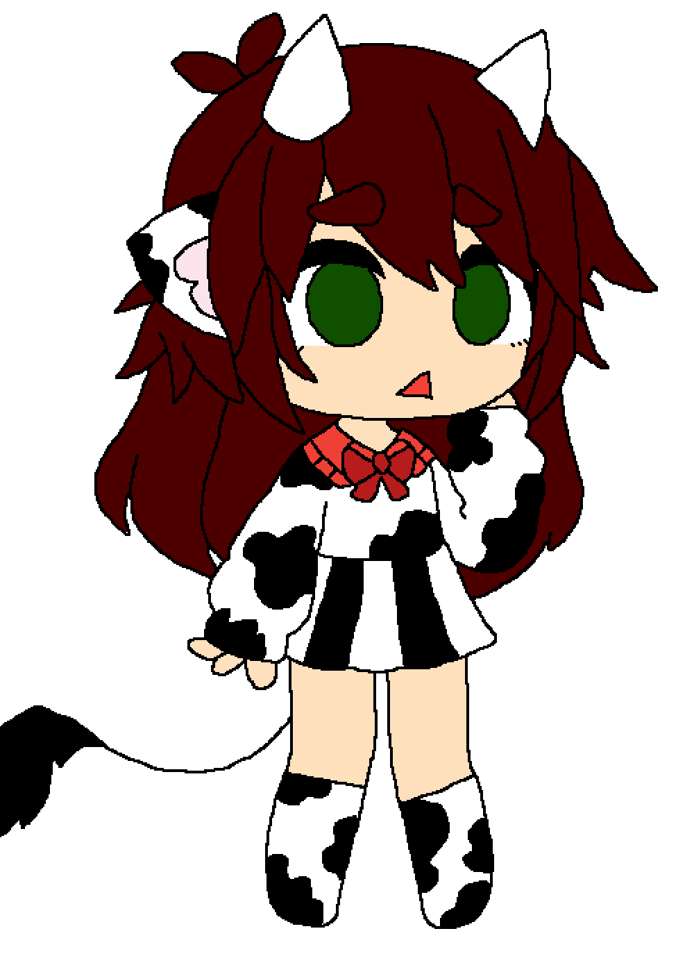 Pixilart - cow girl by baddie-is-in-th