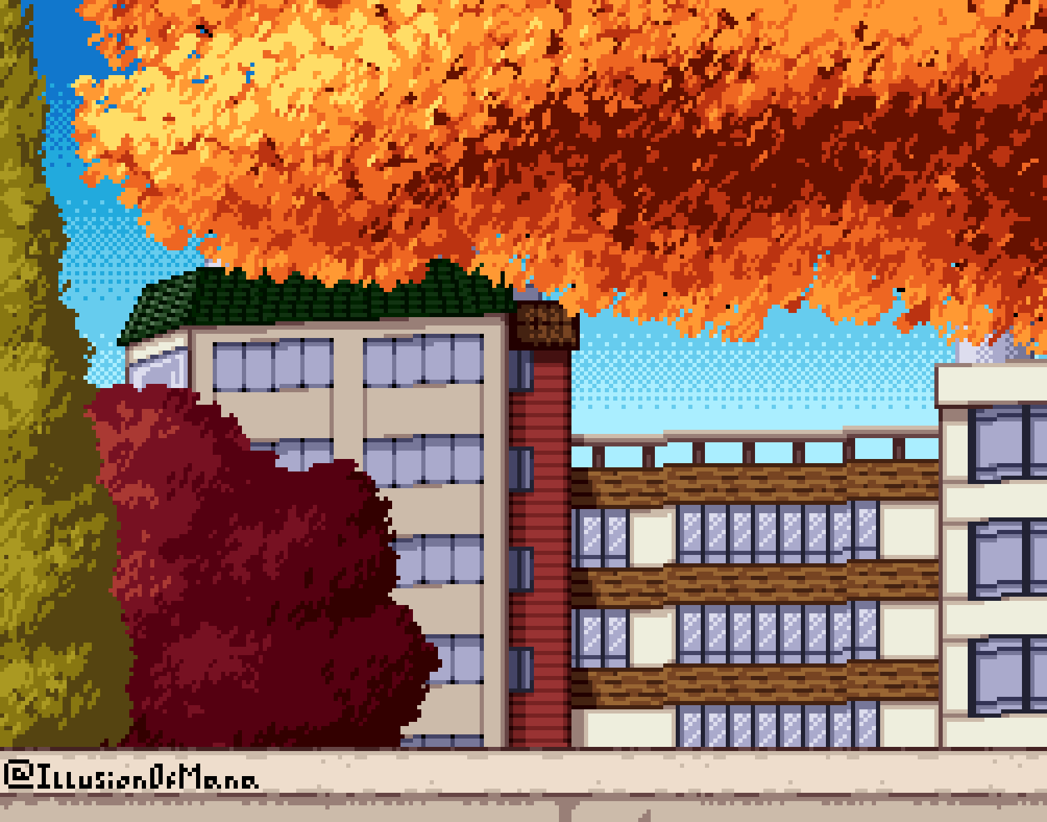Pixilart - Autumn Backdrop by IllusionOfMana