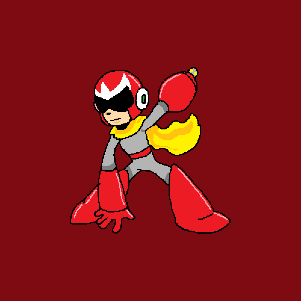 Pixilart - Protoman by Teyobello