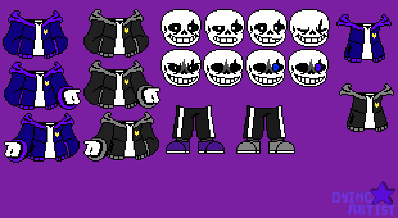 Pixilart - Alpha Sans (Side Sheet) by Dying-Artist