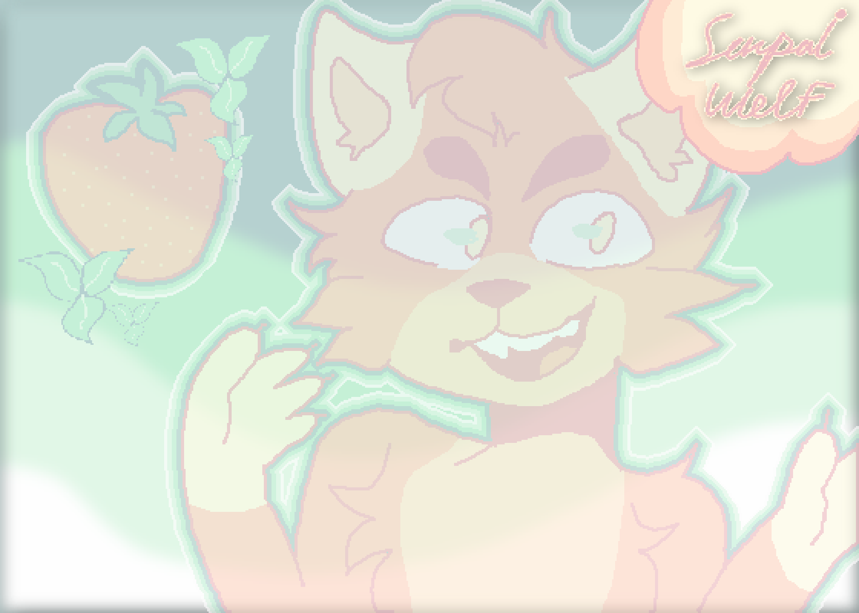 Pixilart - Strawberry Wolf by TOKYOSTAR