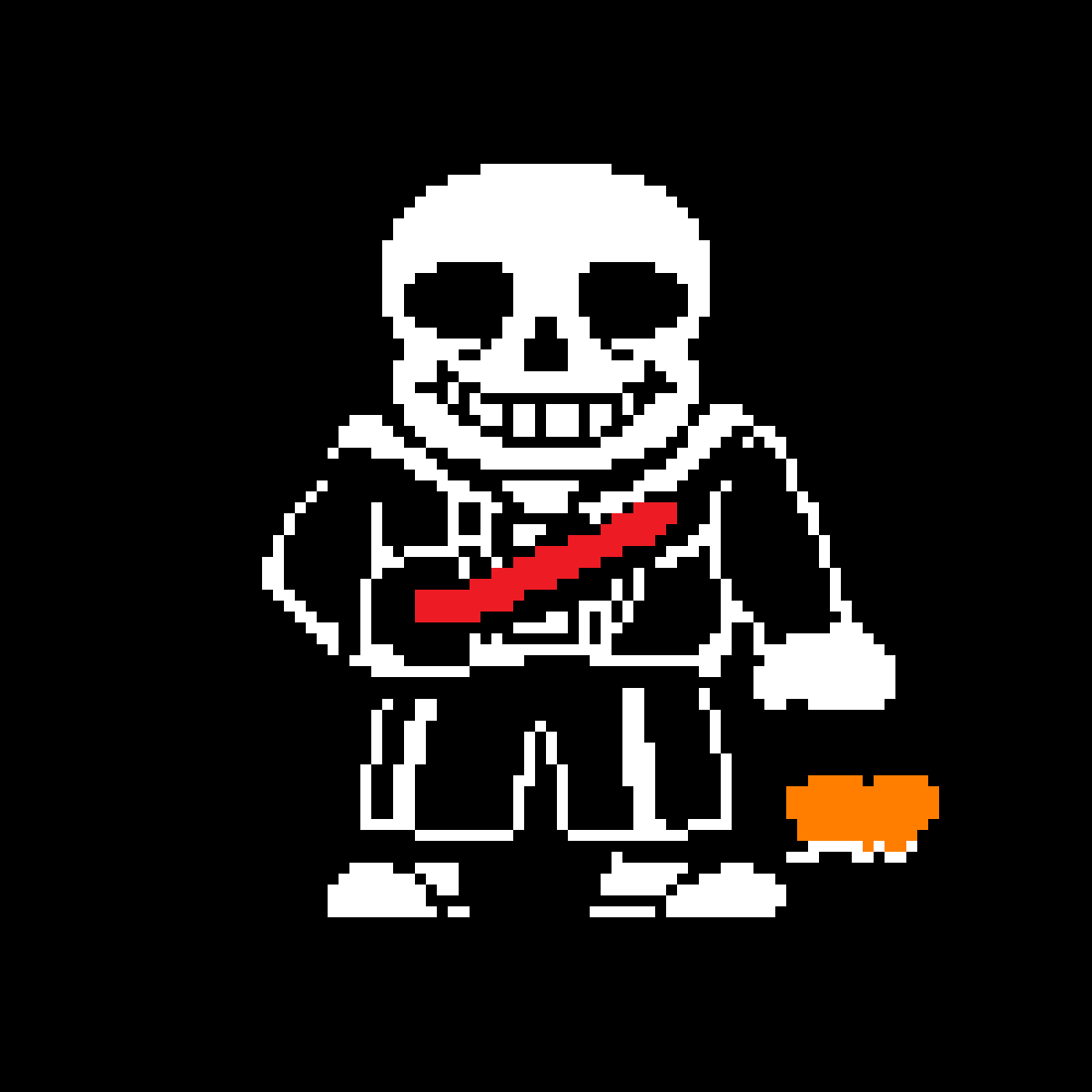 Pixilart - sans battle sprite slash animation by KrystalKlean