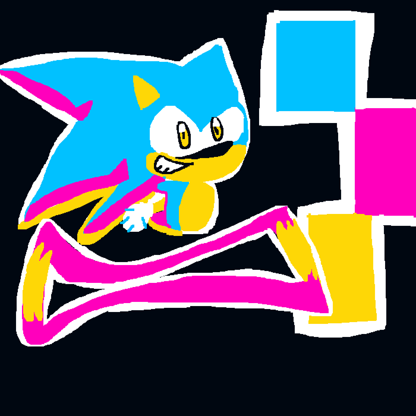 Pixilart - Sonic with Cartoon Network colors by bruhplatypus