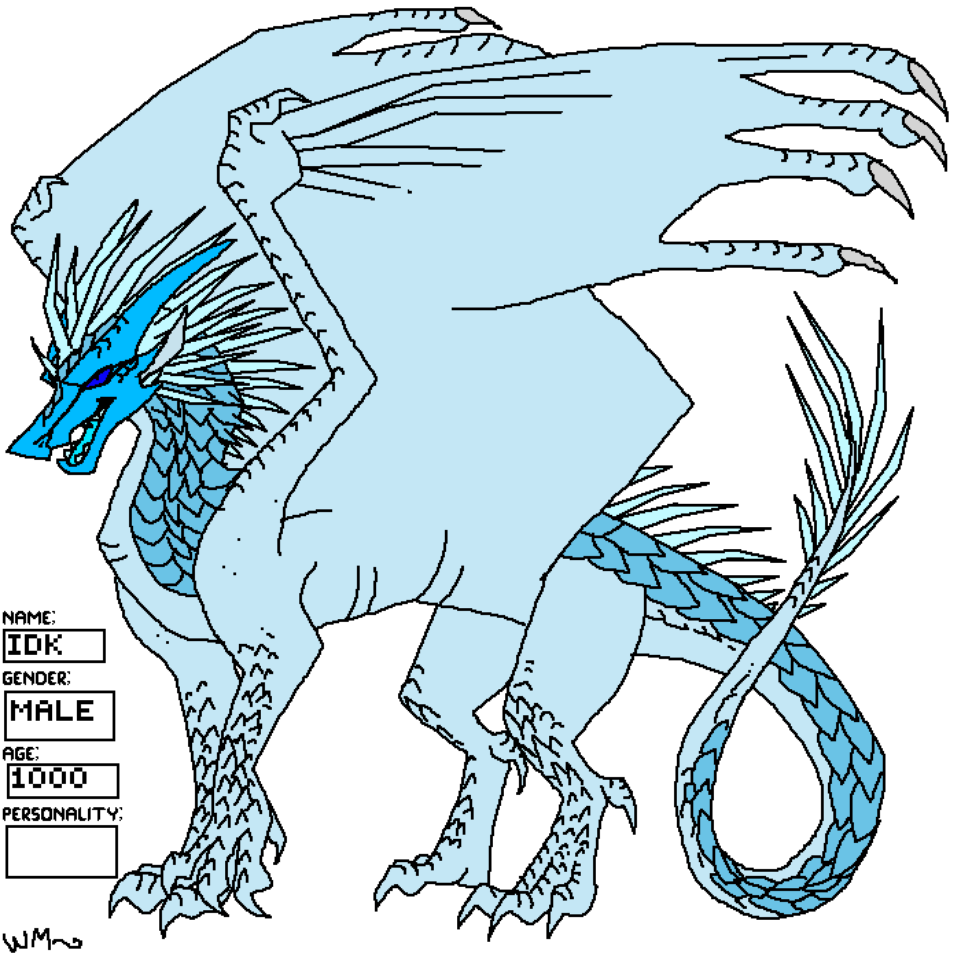 Pixilart - spiky icewing base by Frost-Bite-wof