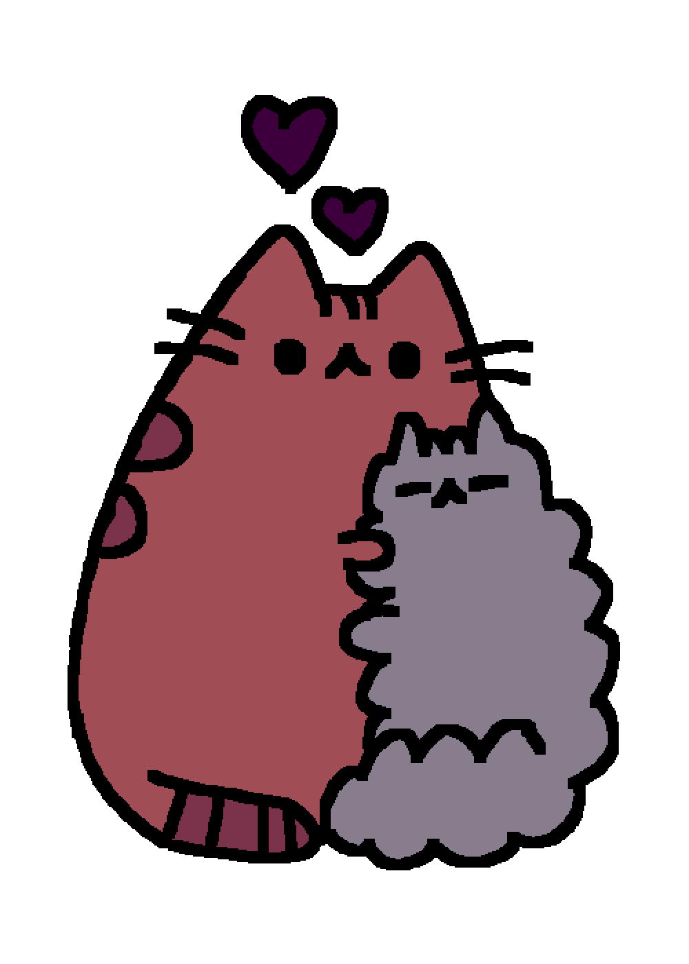 Pixilart - Pusheen base by IAMKIKKI