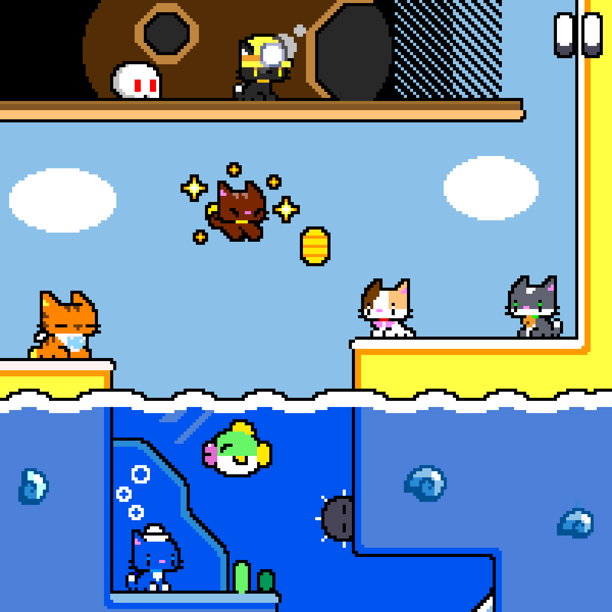 Pixilart - Super cat bros remaster by Team-ulc