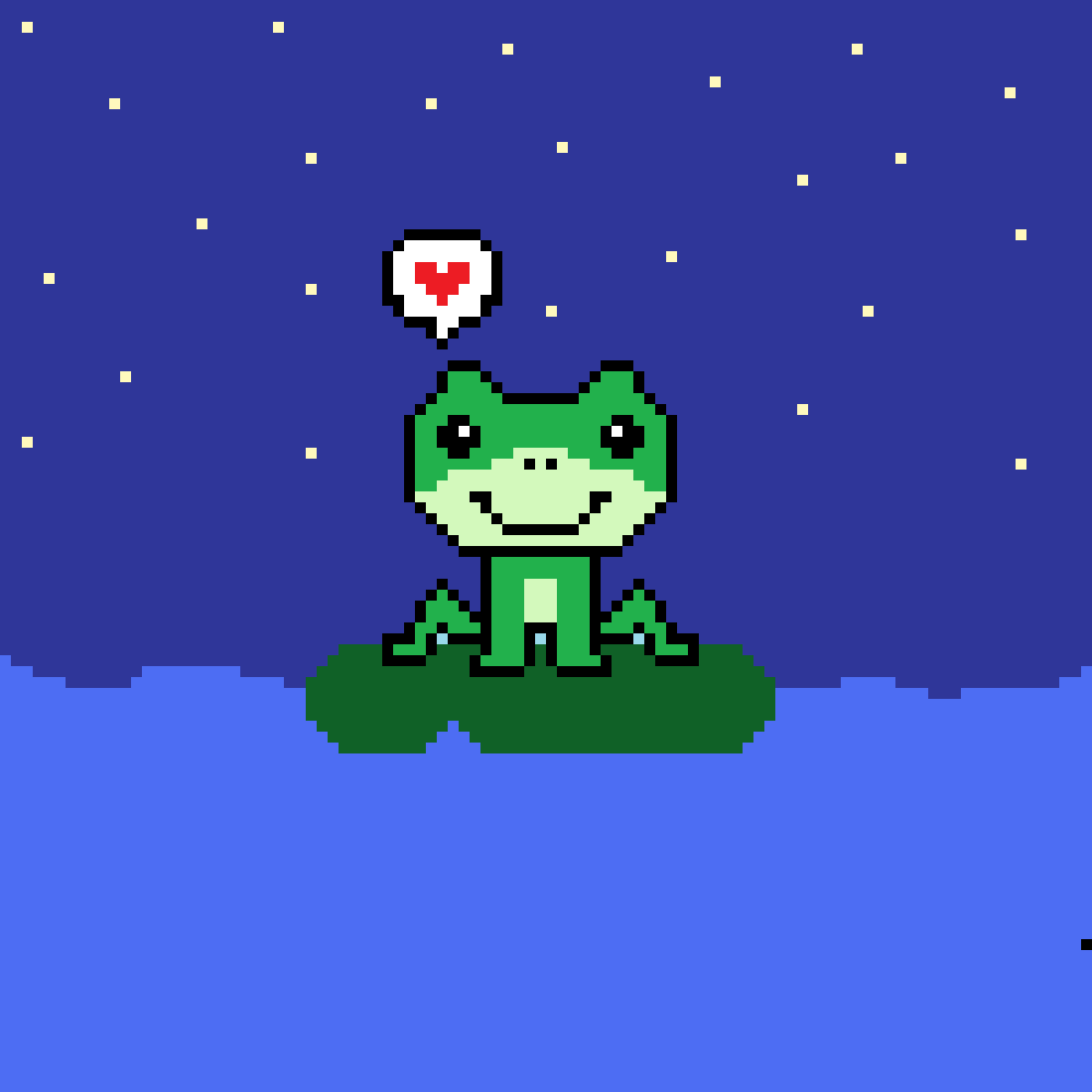 Pixilart - frog at night or smth? by Slaytheday123
