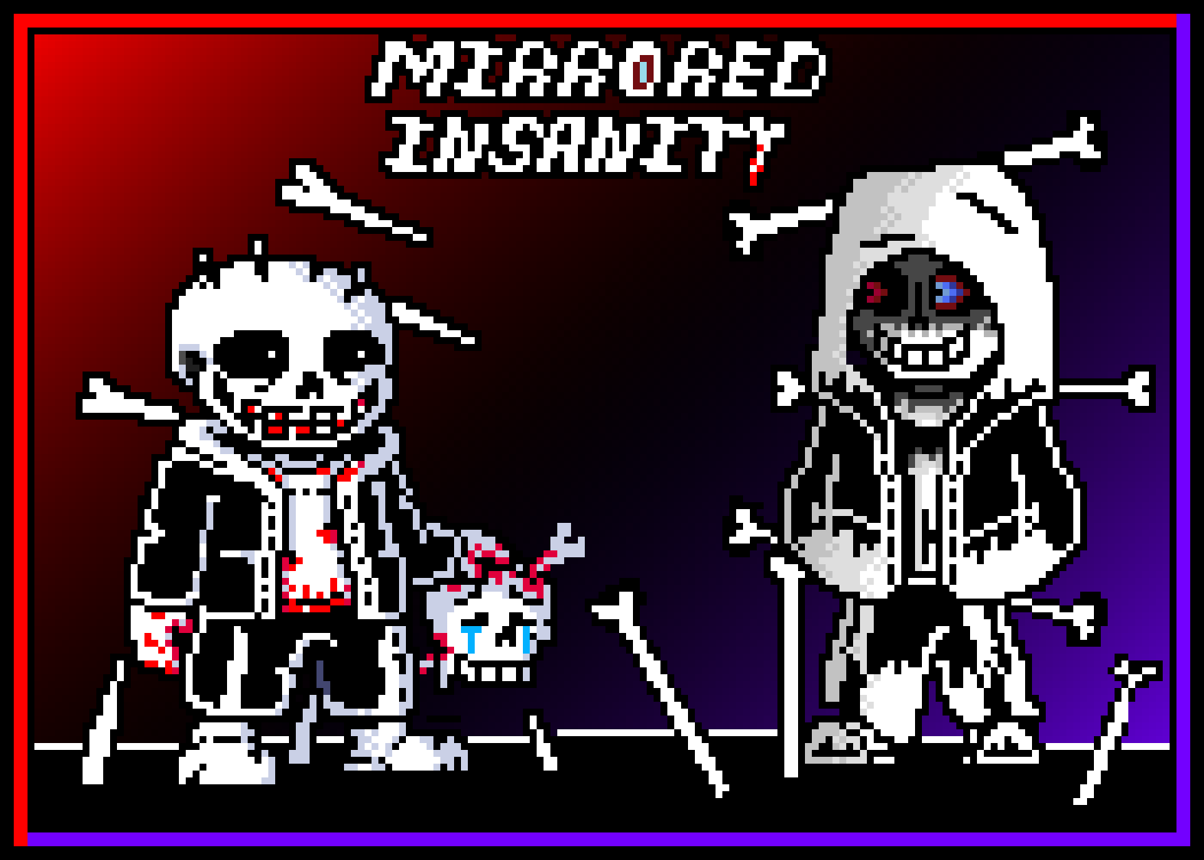 Pixilart - MIRRORED INSANITY (collab) by EnderuZ