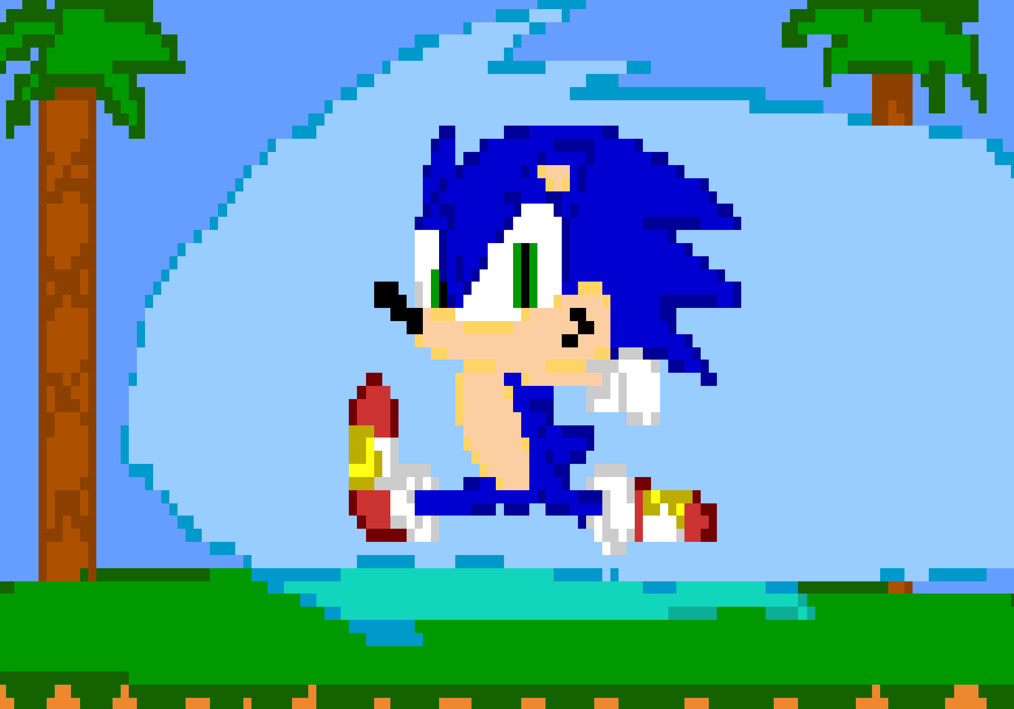 Pixilart - sonic by rainbowsforlife
