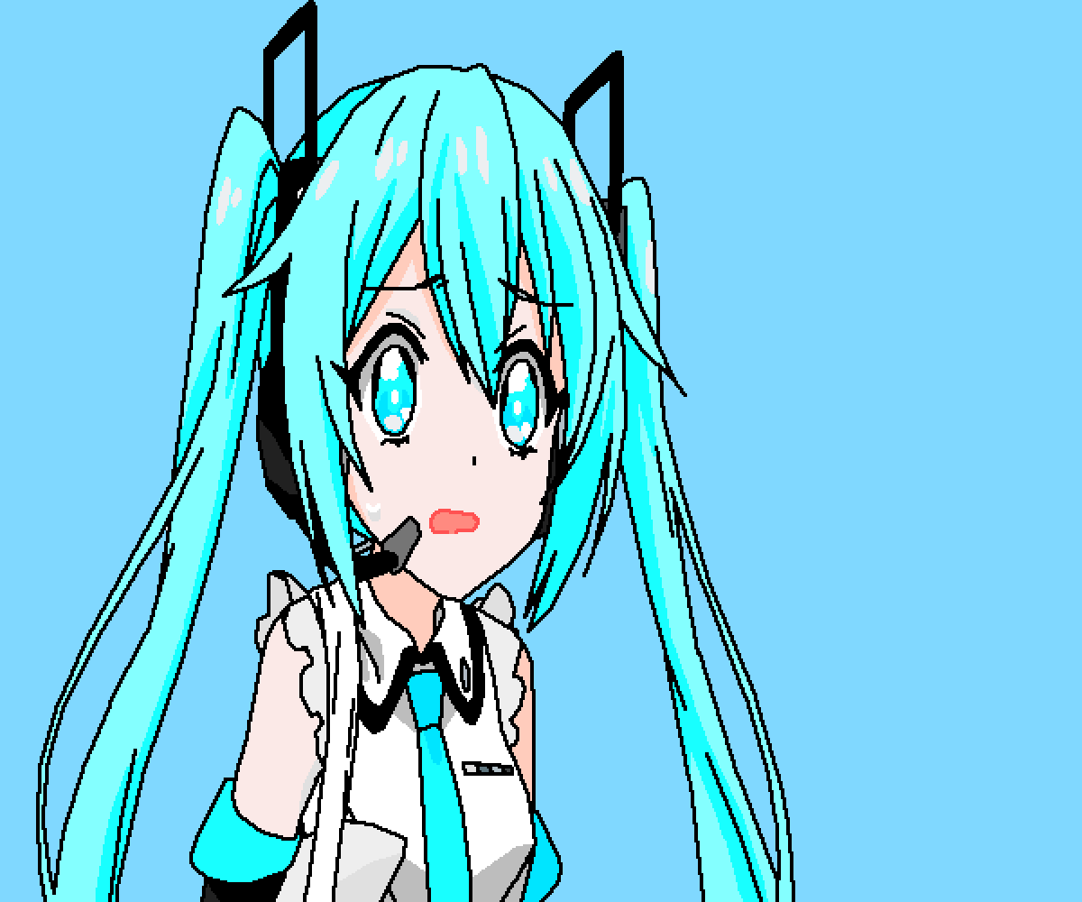 Pixilart - Hatsune Miku Base by Mika-mi
