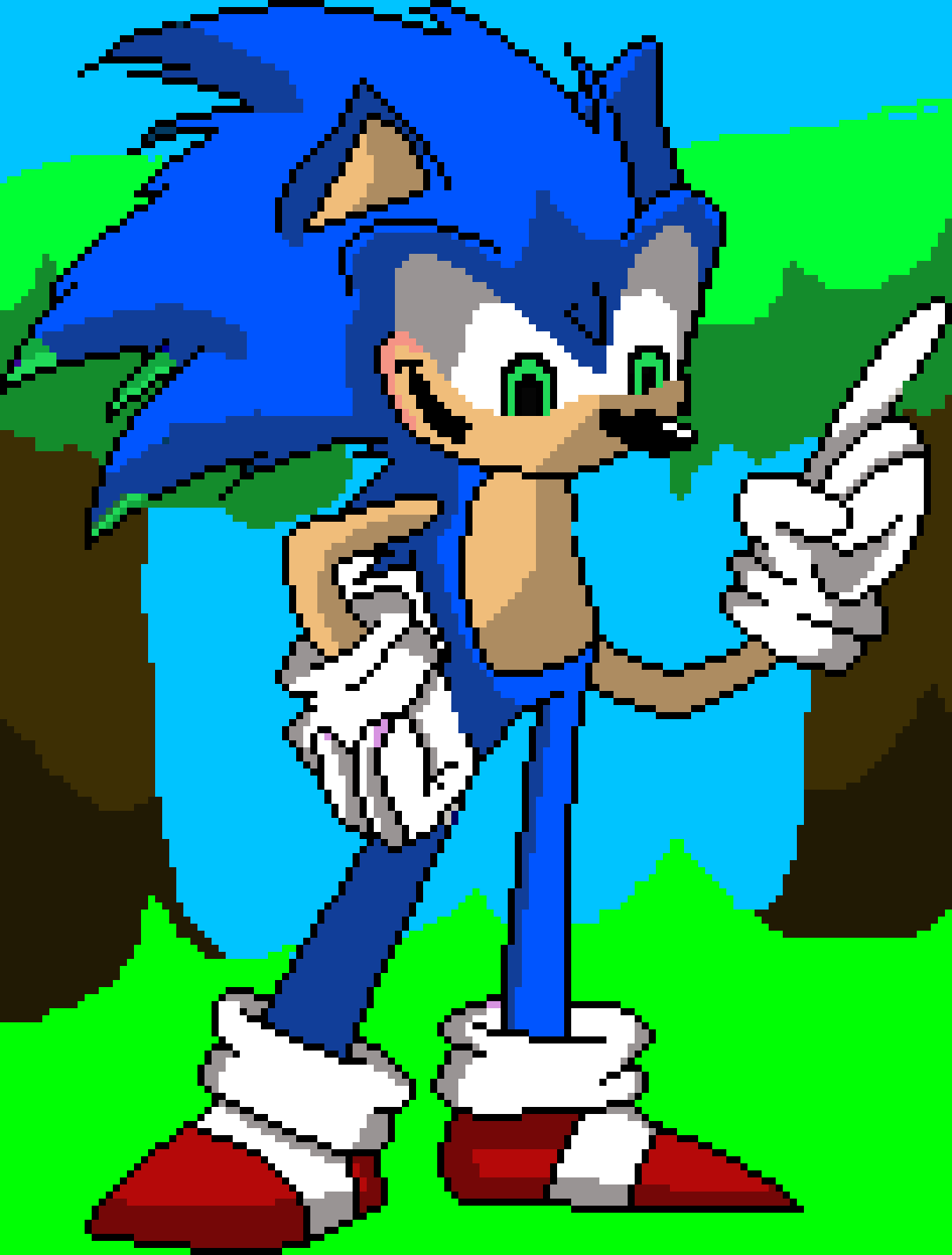 Pixilart - Sonic not exe you can't run by Shadway