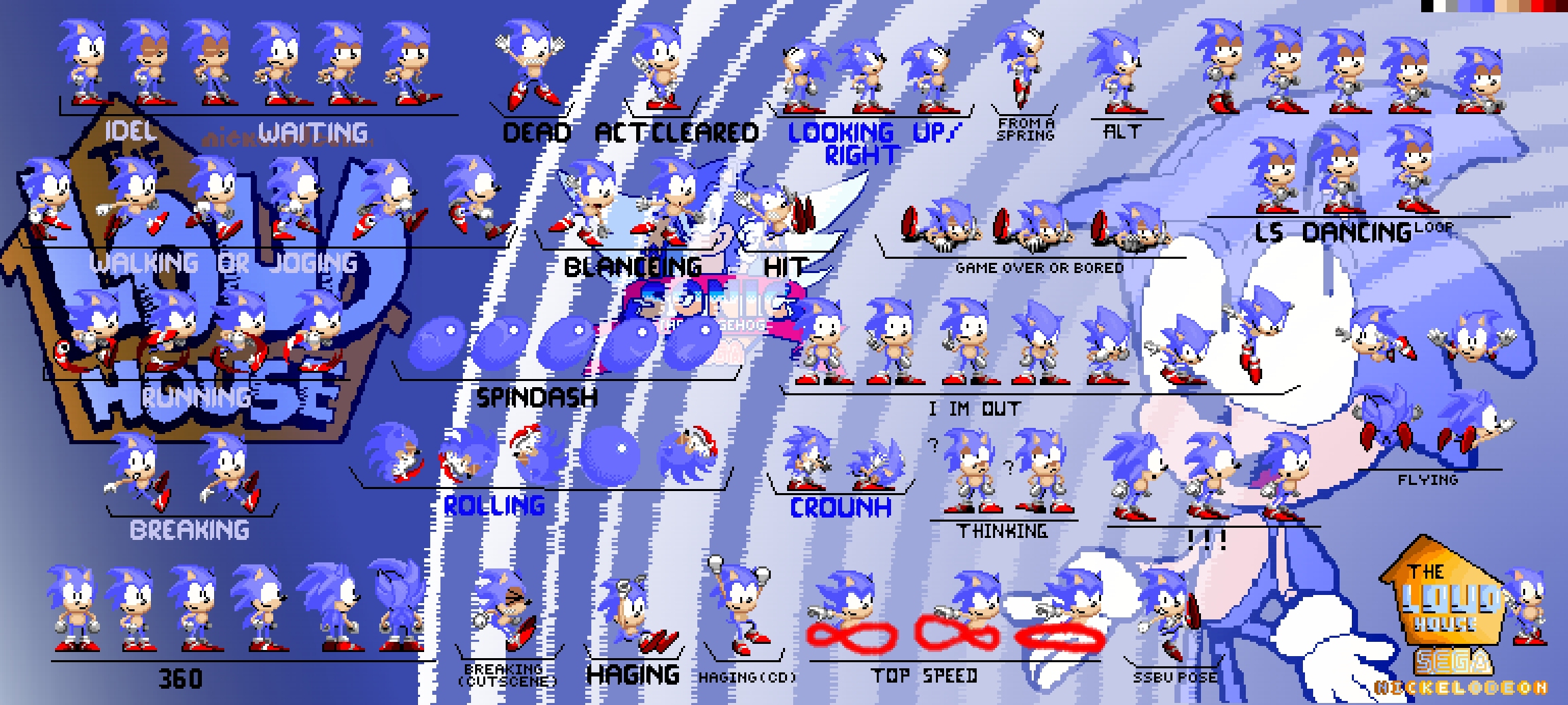Pixilart Loud Sonic Remade Sprites By Jmear Collins96