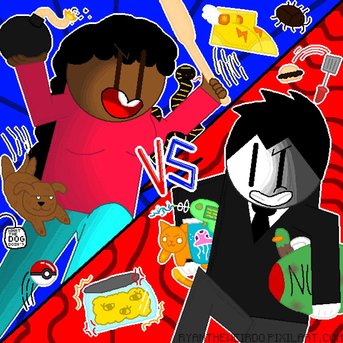 Pixilart - Random Rumble : Ryan VS Chiwy by RyanTheWeirdo