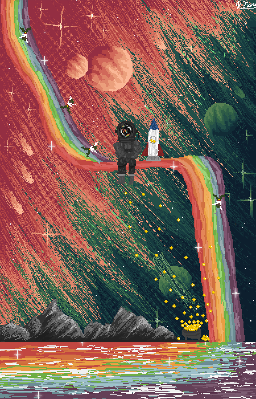 Pixilart - Space Patrick's day by ArticEclipse