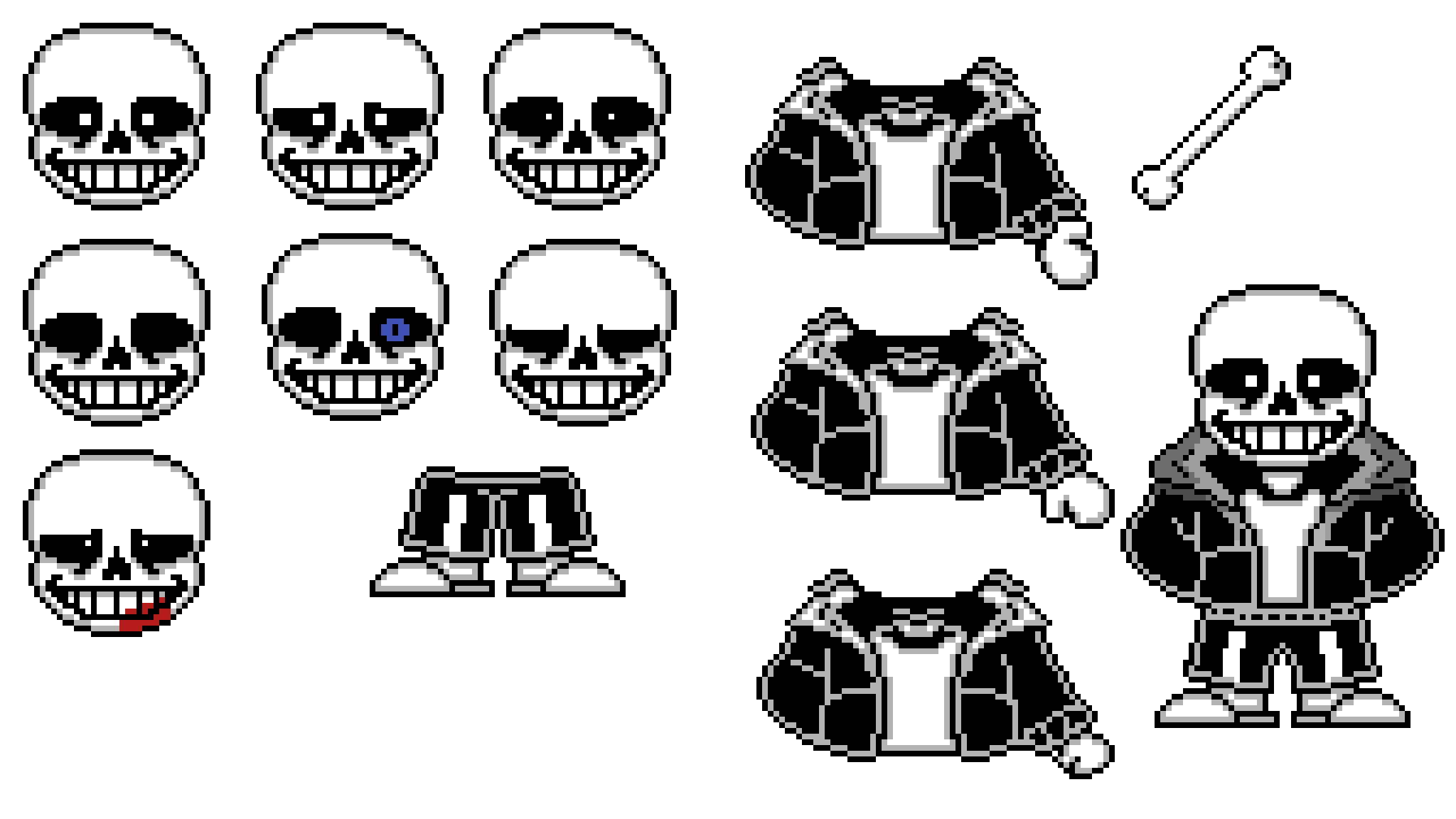 Editing Sprite Sans wip - Free online pixel art drawing tool - Pixilart