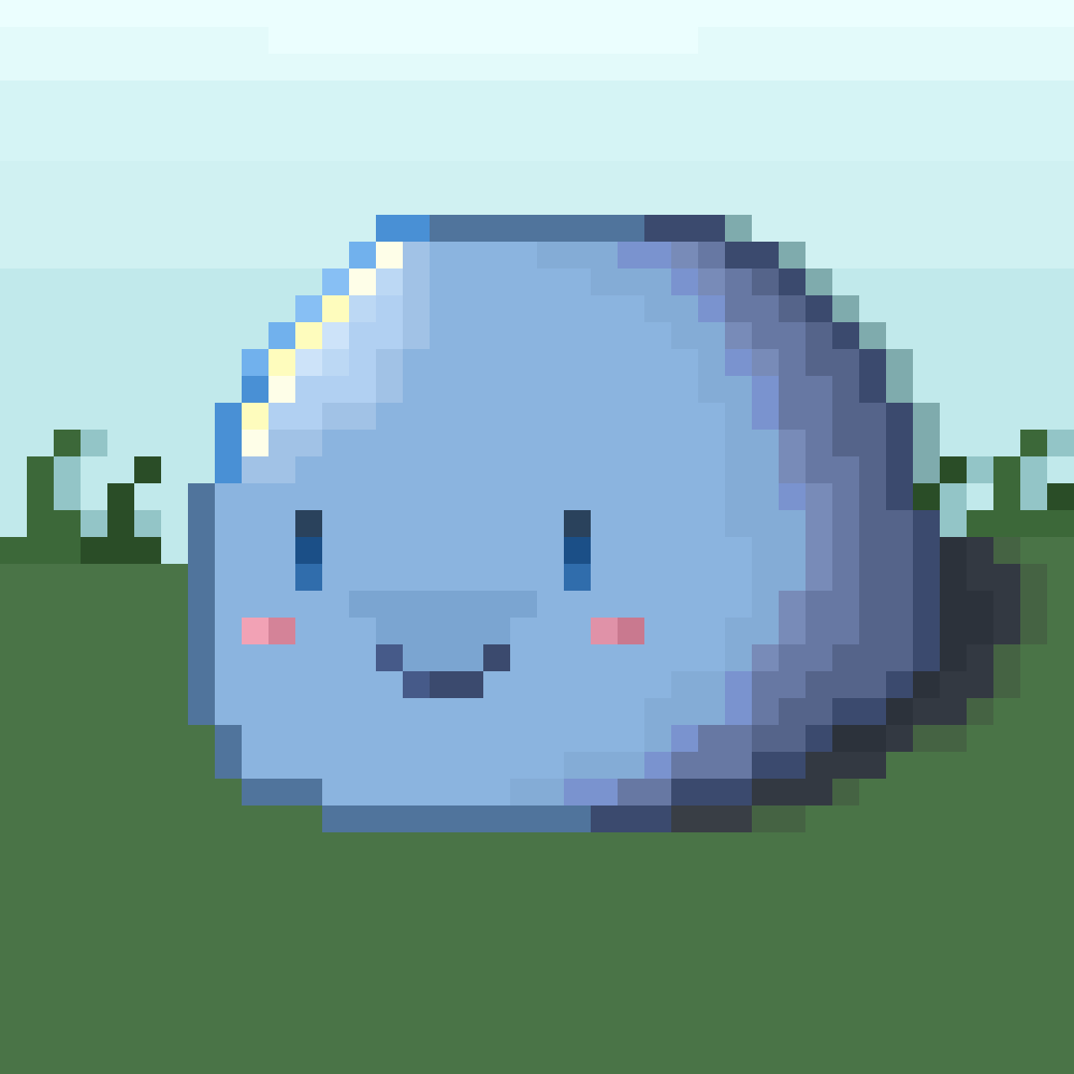 Pixilart - Blinking Blue Slime by Catex