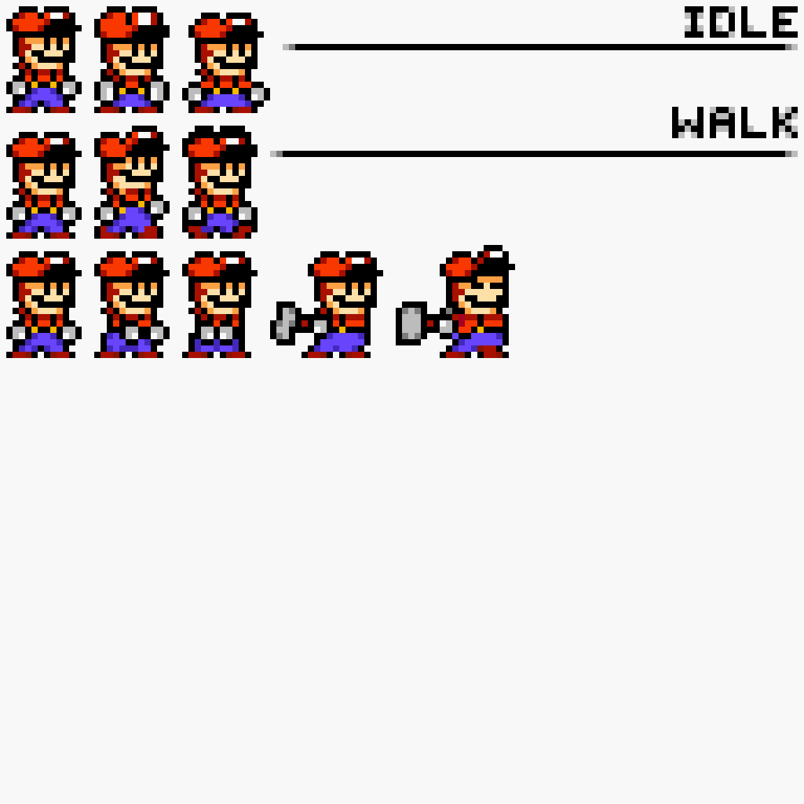 Pixilart - Unfinished Mario Sprites by Navirou64