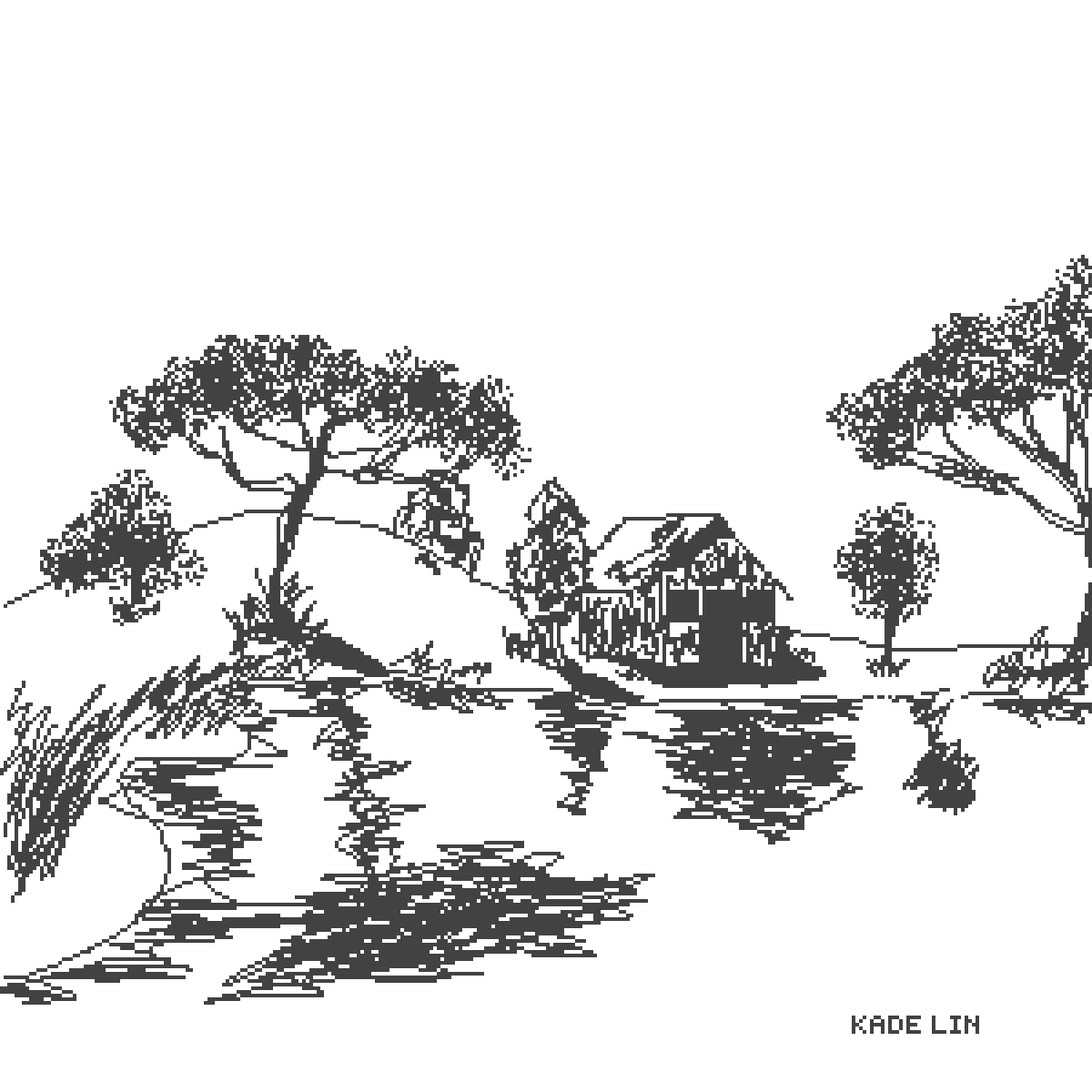 Pixilart - House by the Lake by Kade-lin