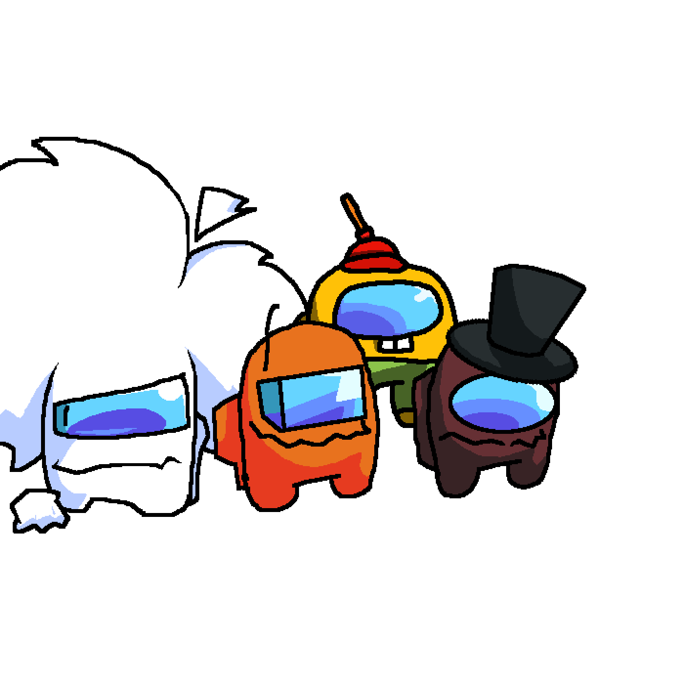Pixilart - Orange Impostor 200 Followers Collab! by StackedCakes